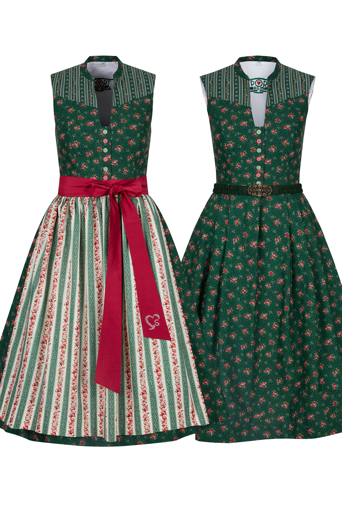 Dirndl Dirndlkleid Wald mit Schürze und Gürtel by Sportalm 70 cm ...